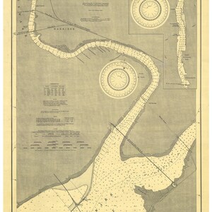 Passaic River Newark Bay to Belleville 1898 Nautical Map New Jersey ...