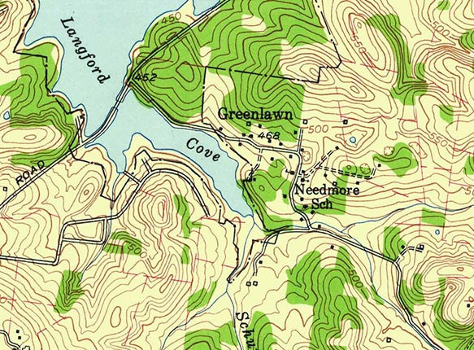 Old Hickory Lake 1957 Old Map Topo Nashville Cumberland River | Etsy