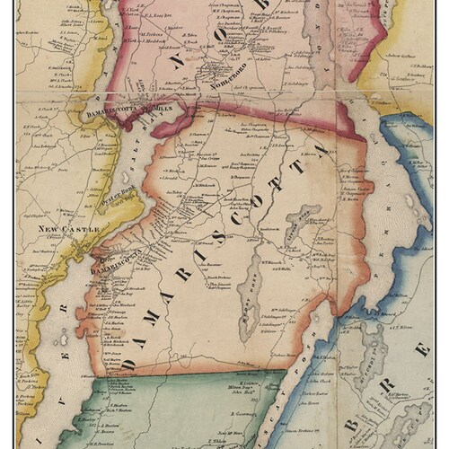 Lincoln 1857 Old Town Map With Homeowner Names Vermont - Etsy