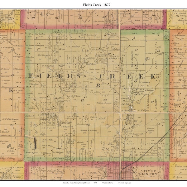 Henry County Mo Map - Etsy