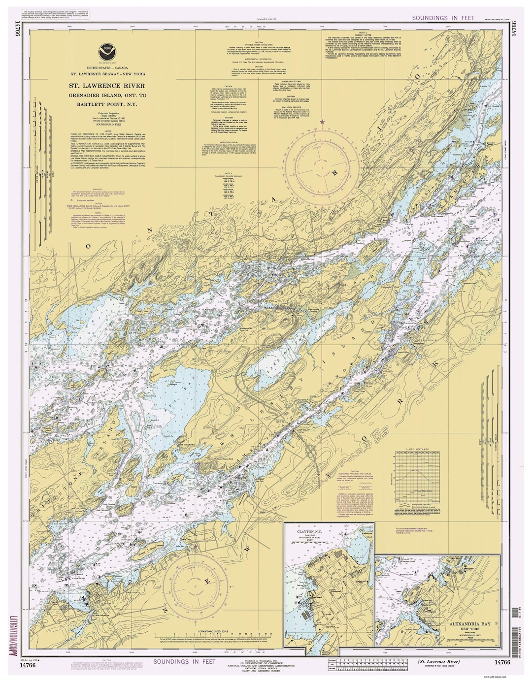 St Lawrence River Grenadier Island to Bartlett Point, Clayton ...