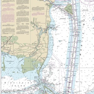 Mobile Bay 2014 Nautical Old Map Reprint - Alabama -fairhope Bon Secour ...