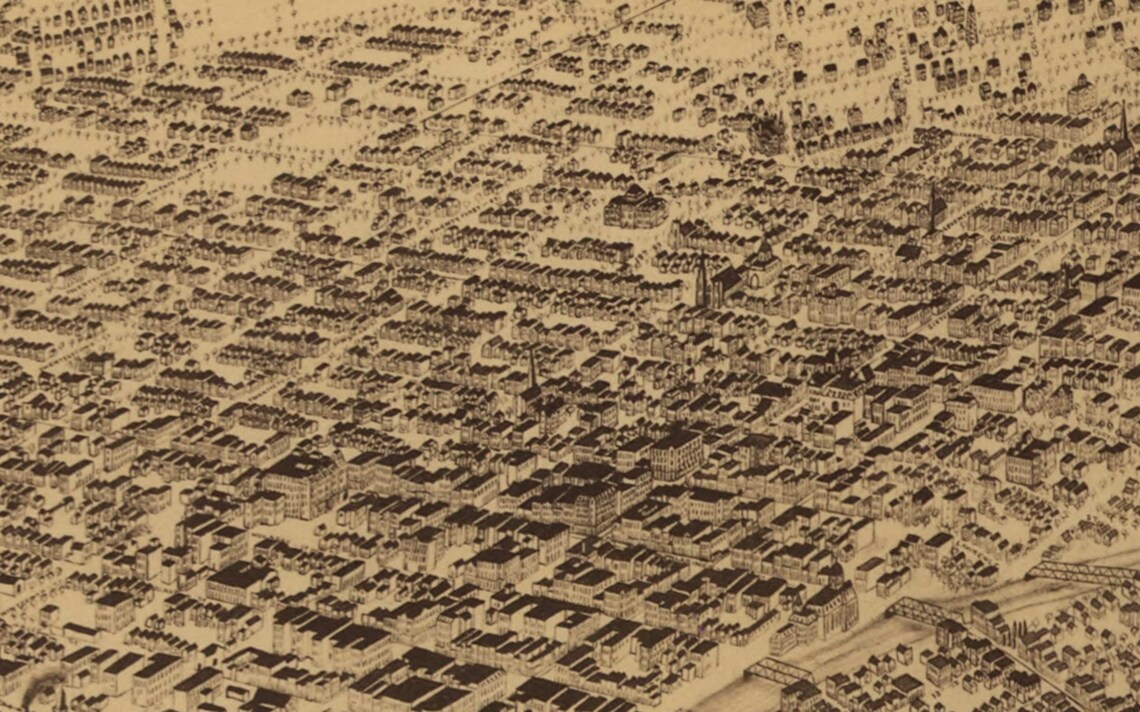 Denver Colorado 1881 Birds Eye View CO Reprint - Etsy