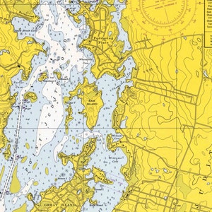 Point Judith Harbor RI - 1968 Nautical Map by the USCGS - Reprint ...