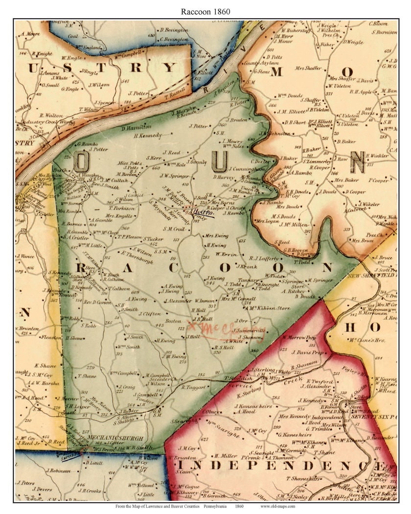 Beaver County Maps With Townships