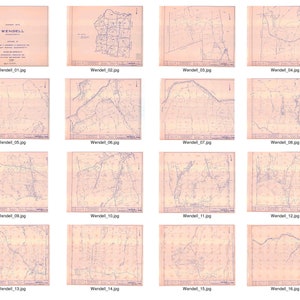 Wendell Massachusetts 1984 Set of Tax Maps- 14 Maps - Very Detailed ...