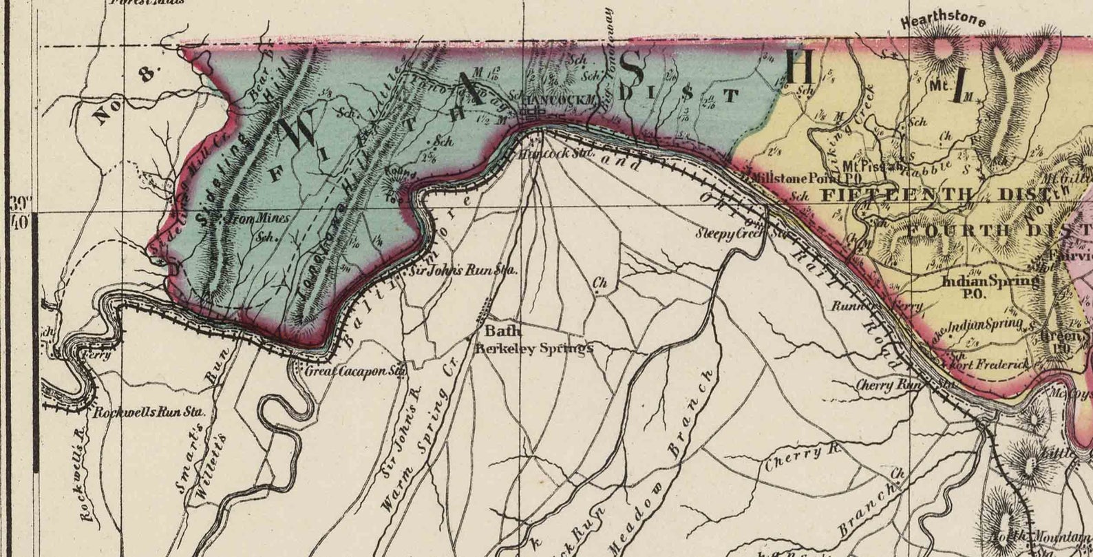 Washington County 1873 Map Maryland State Atlas - Etsy