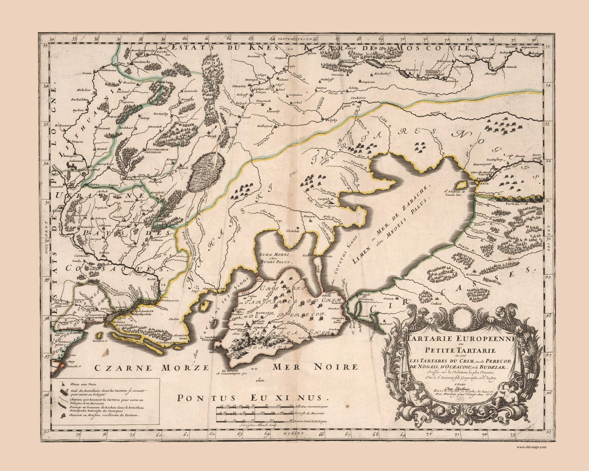 Ukraine 1704 Old Map - Wall Map Reprint - UKR - Etsy
