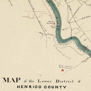 Henrico County Virginia 1887 Old Wall Map With Homeowner Names Reprint ...