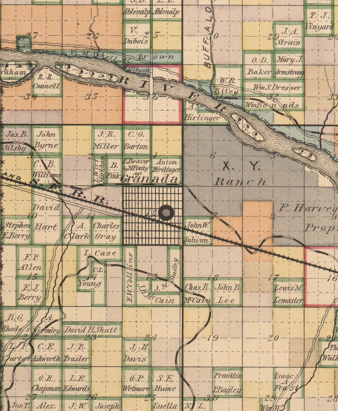 Prowers County Colorado 1889 Old Wall Map Reprint with | Etsy