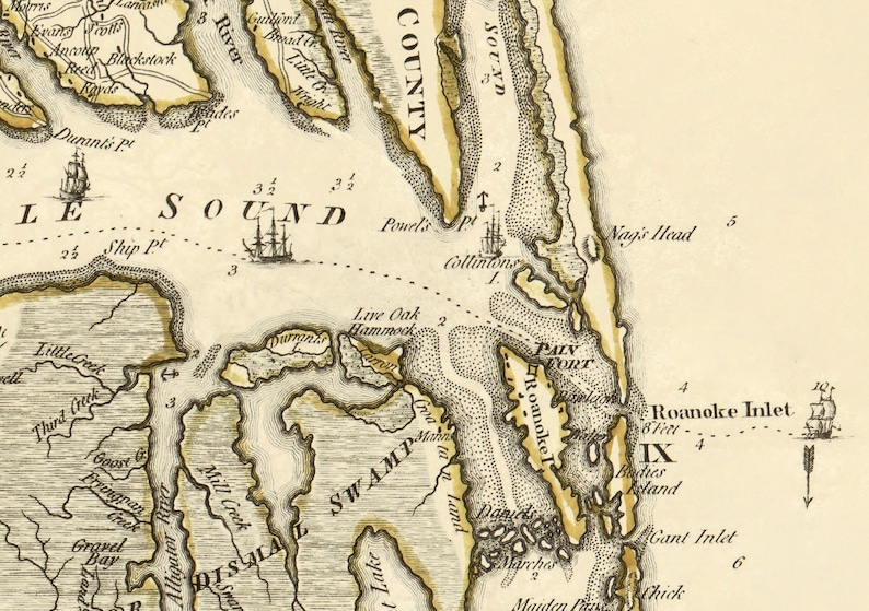 North & South Carolina 1775 State Map Henry Mouzon Reprint | Etsy