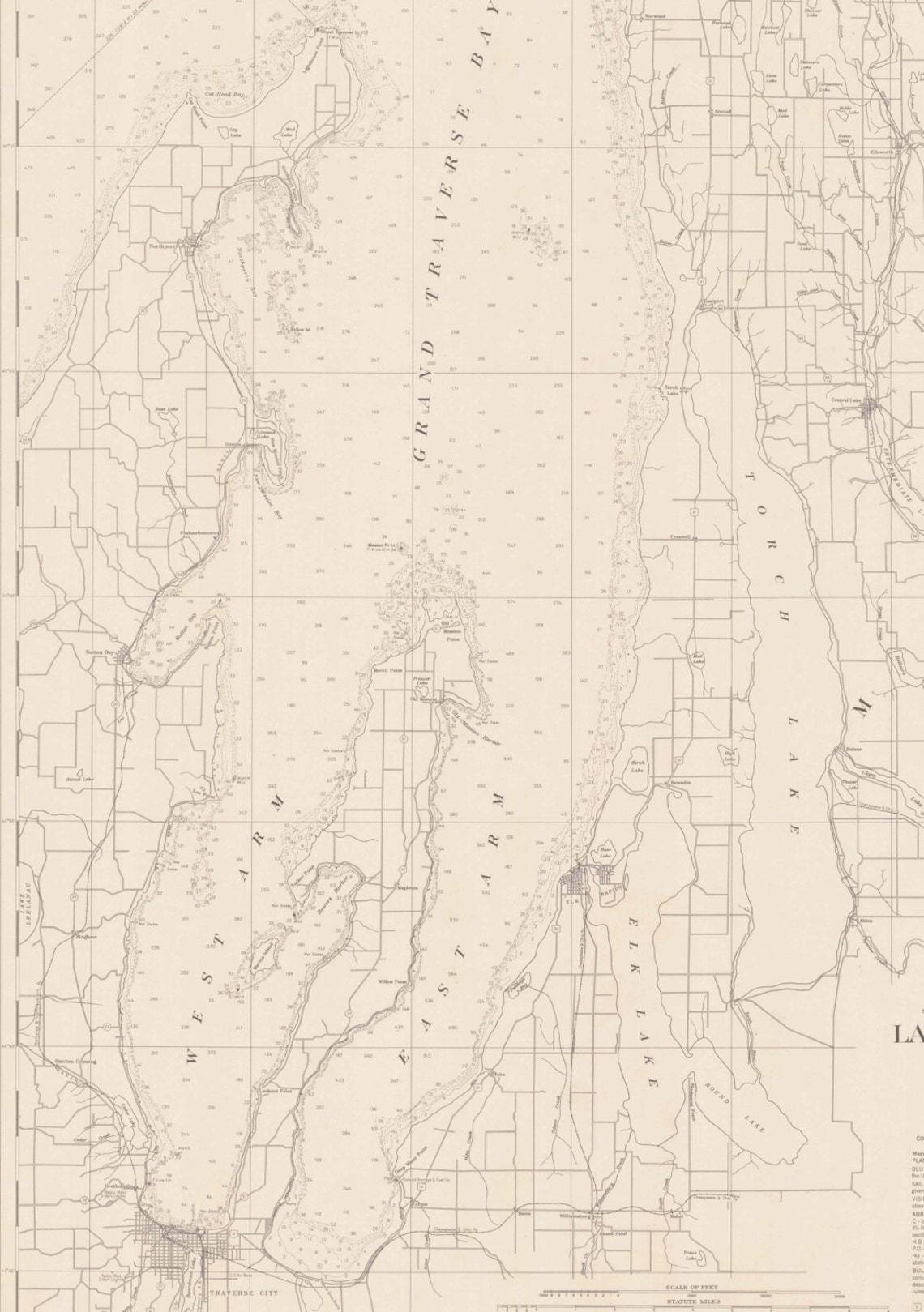 Grand Traverse Bay to Little Traverse Bay - 1947 Lake Michigan ...