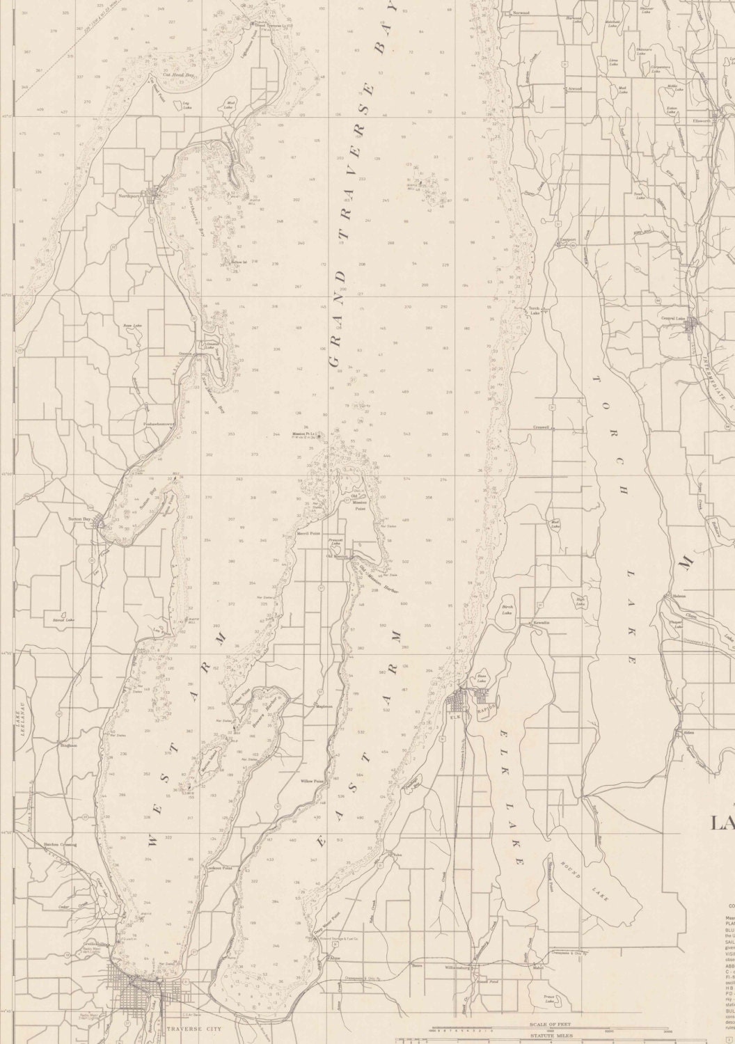Grand Traverse Bay to Little Traverse Bay - 1947 Lake Michigan ...