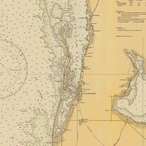 Tampa Bay to St Joseph Sound 1928 Nautical Map Tarpon Springs St ...
