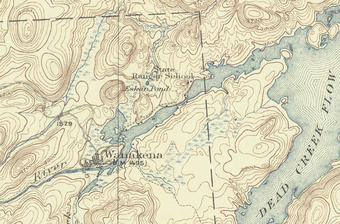 Cranberry Lake 1921 USGS Old Topographic Map Reprint - Etsy