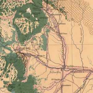 Colorado 1877 Economic Old Map - F.V. Hayden Atlas - Etsy