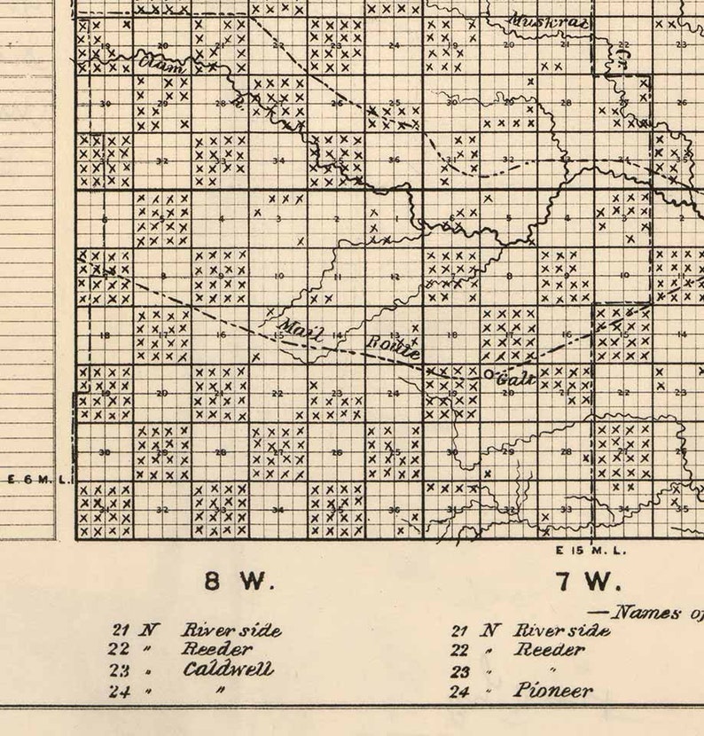 Missaukee County Michigan 1898 Wall Map Reprint With | Etsy