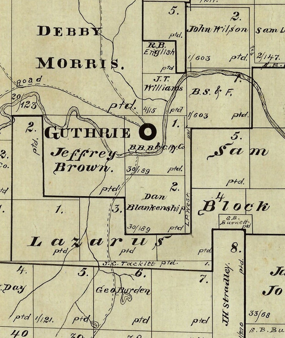 King County Texas 1903 Old Wall Map Reprint With Lot Lines - Etsy