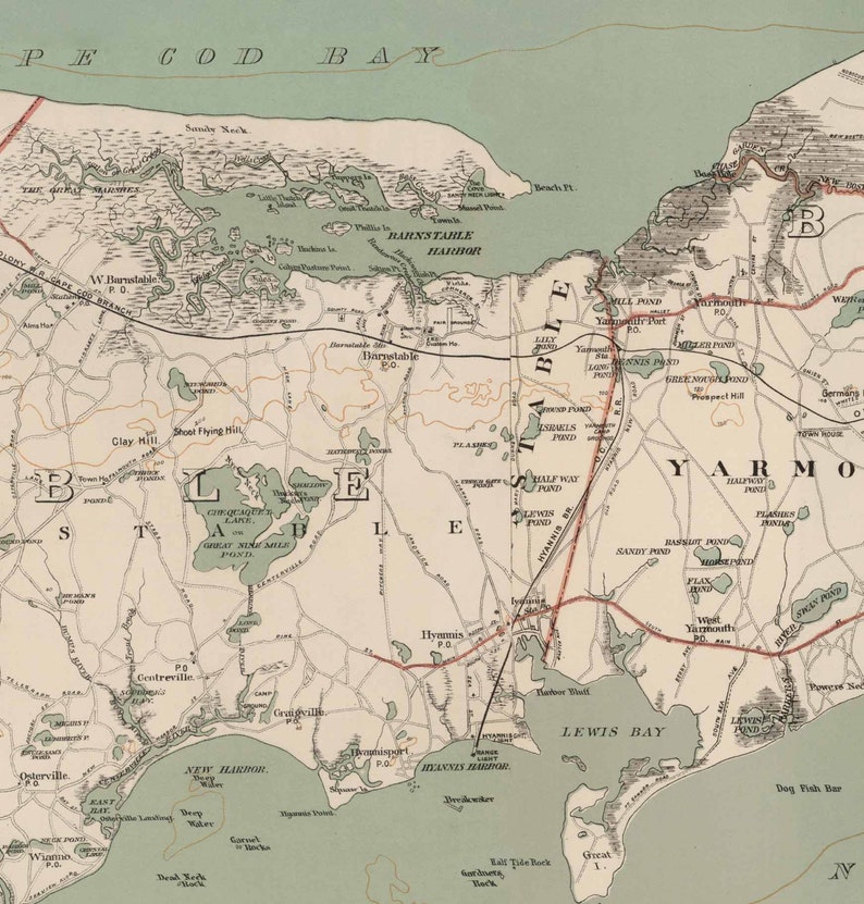 Cape Cod 1891 G.H. Walker Roads for Horses REPRINT - Etsy