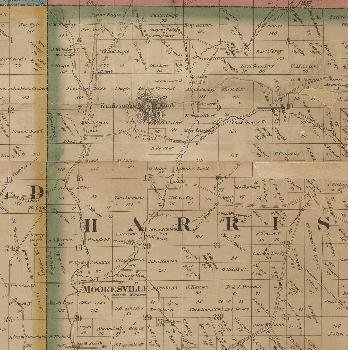 Ross County Ohio 1860 Old Wall Map Reprint With Homeowner - Etsy