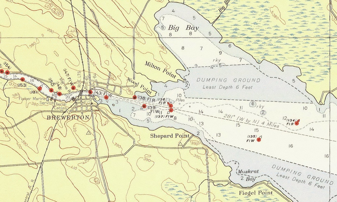 Oneida Lake 1956a NY Nautical Map Reprint Great Lakes NY 3 | Etsy