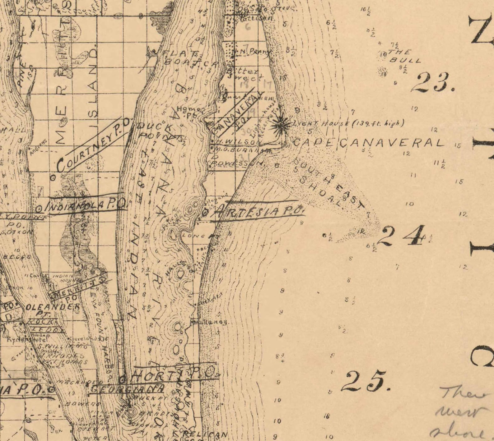 Brevard County Florida 1893 Old Wall Map Reprint with | Etsy