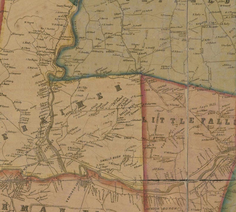 Herkimer County New York 1859 Old Wall Map Reprint With - Etsy