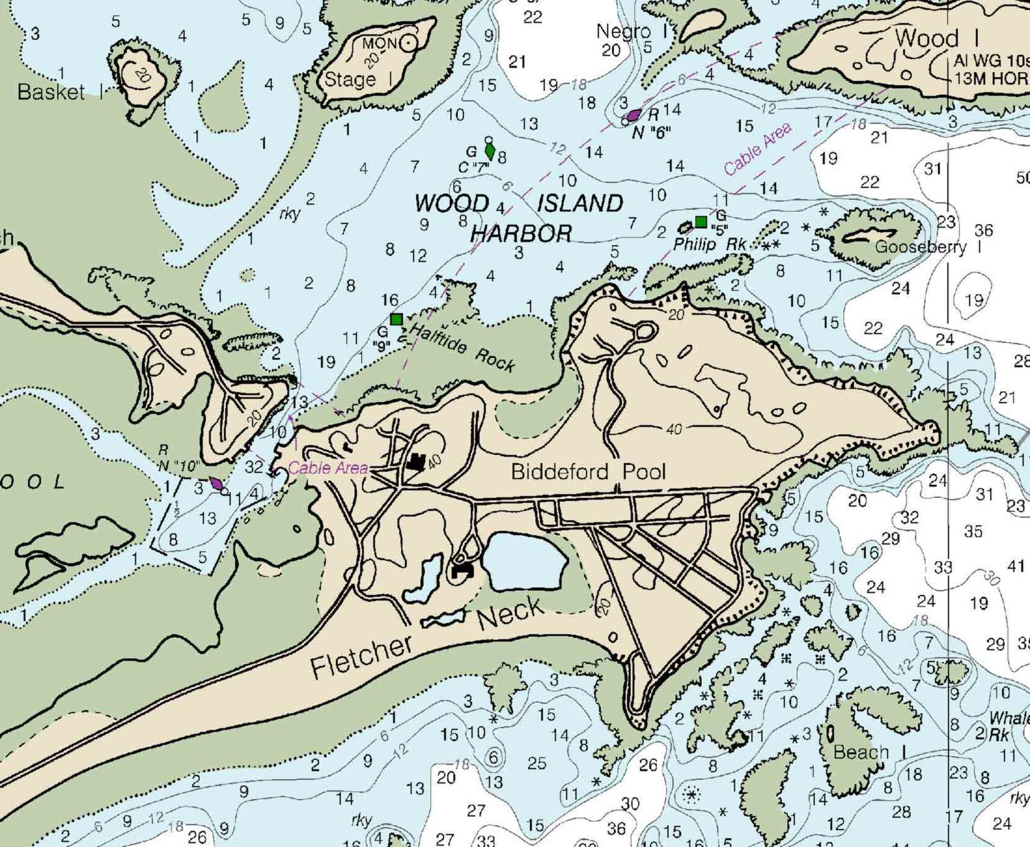 Saco Bay and Vicinity Biddeford Higgins & Old Orchard Beach | Etsy