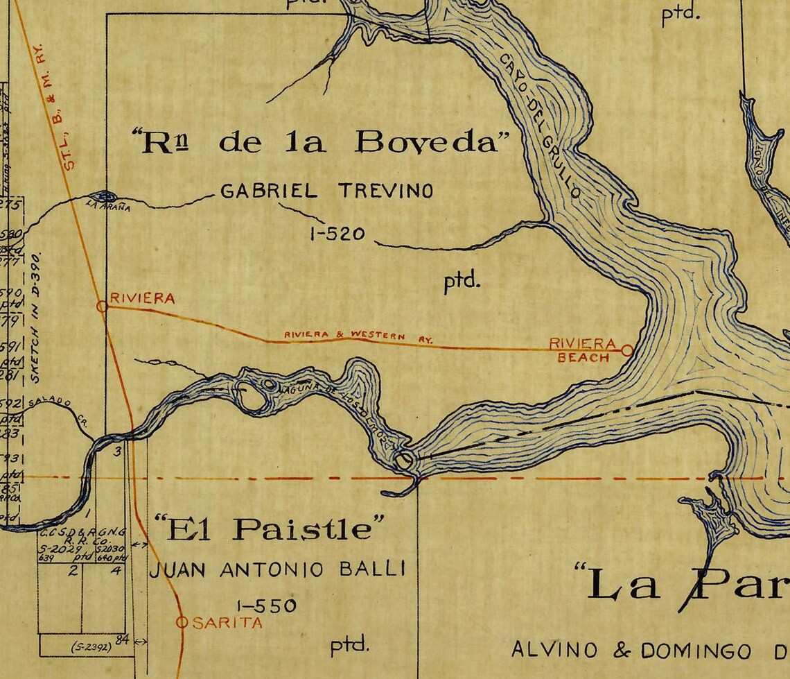 Kleberg County Texas 1913 Old Wall Map With Lot Lines | Etsy