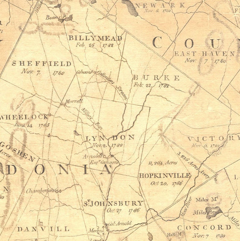 Vermont 1796 State Map 21 Sheet Set 11x17 James Whitelaw - Etsy