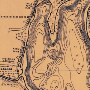 Lake James Indiana 1923 Old Map Reprint - Kemery Island Crusoe Bay Glen ...