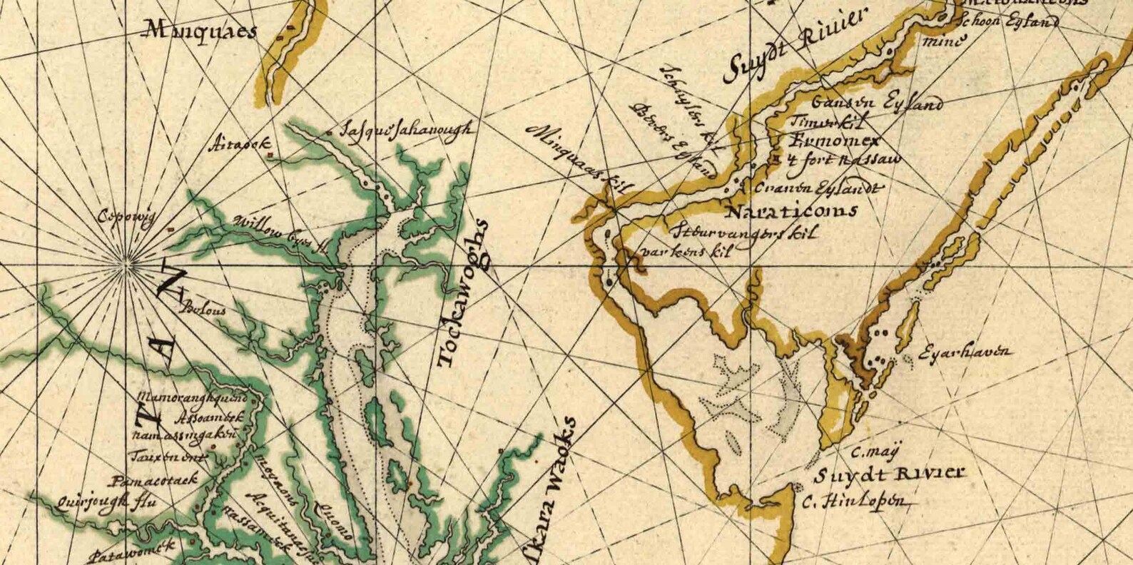 New England to Virginia 1639 Map by Vinckeboons Reprint - Etsy