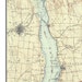 Cayuga Lake - 1902 USGS Old Topographic Map Custom Composite Reprint ...