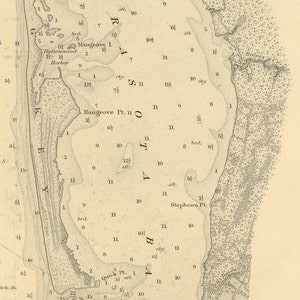 Lemon Bay to Tampa Bay -1895 Nautical Map Reprint - Florida - 80000 AC ...