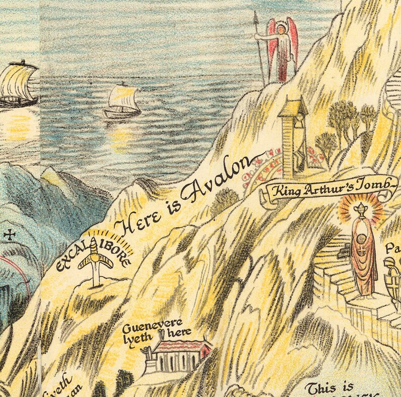 Fairy Land Map - Old Map Reprint Fairyland Mythology Tales Children's ...