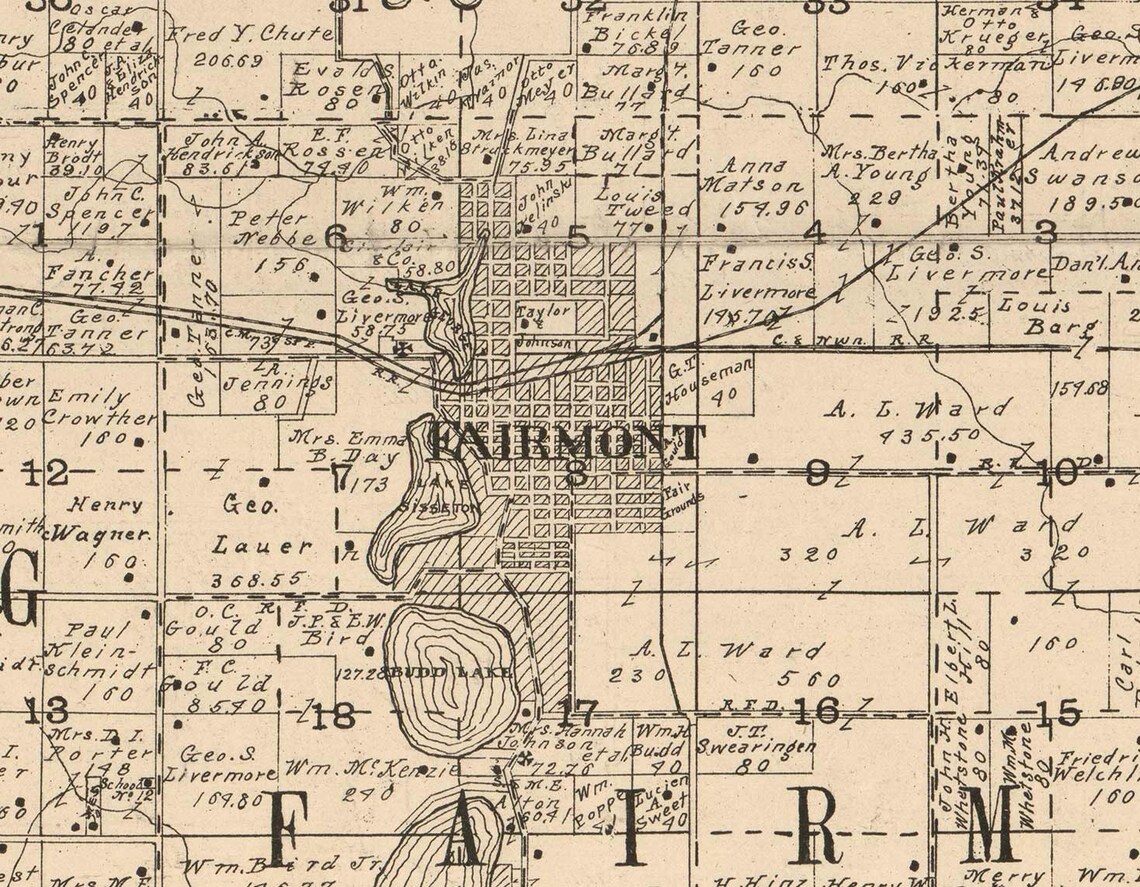 Martin County Minnesota 1901 Old Wall Map Reprint With - Etsy
