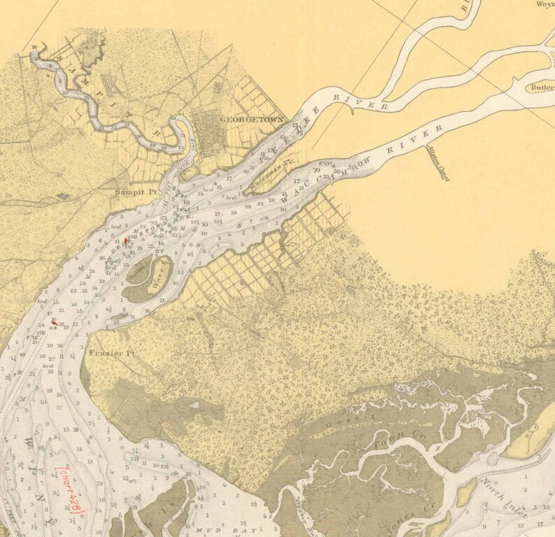 Murrells Inlet to Cape Romain including Winyah Bay 1919 South | Etsy