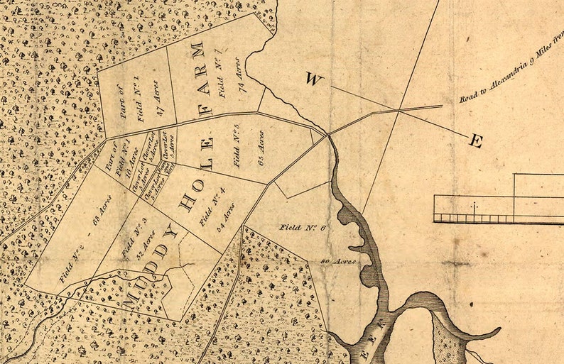 Mount Vernon Virginia 1801 General Washington's Farm | Etsy