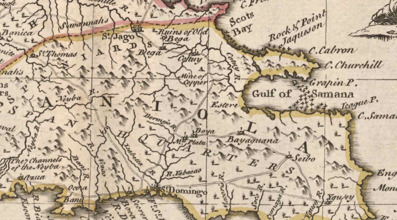 Cuba-hispaniola-puerto Rico 1752 Dominican Republican Haiti Map by ...