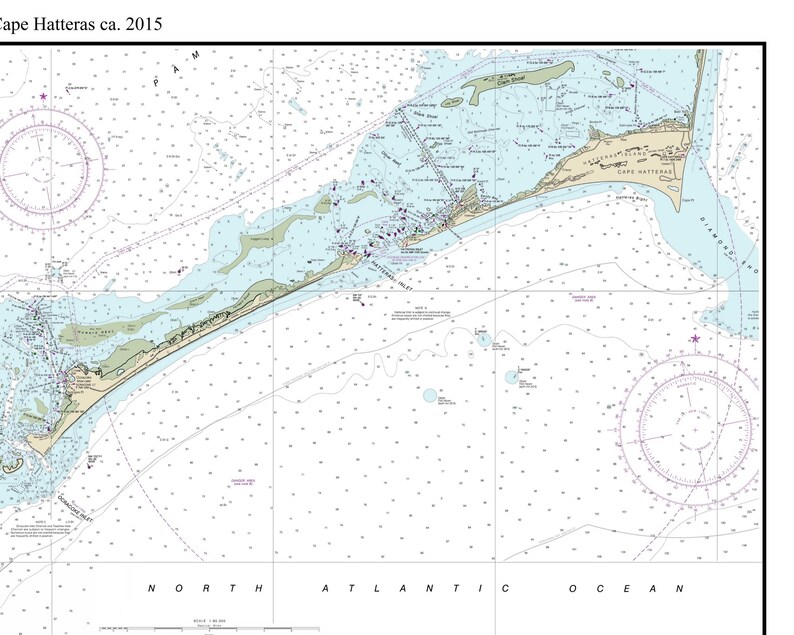 Outer Banks - Cape Lookout to Cape Hatteras 2015 Nautical Map North ...