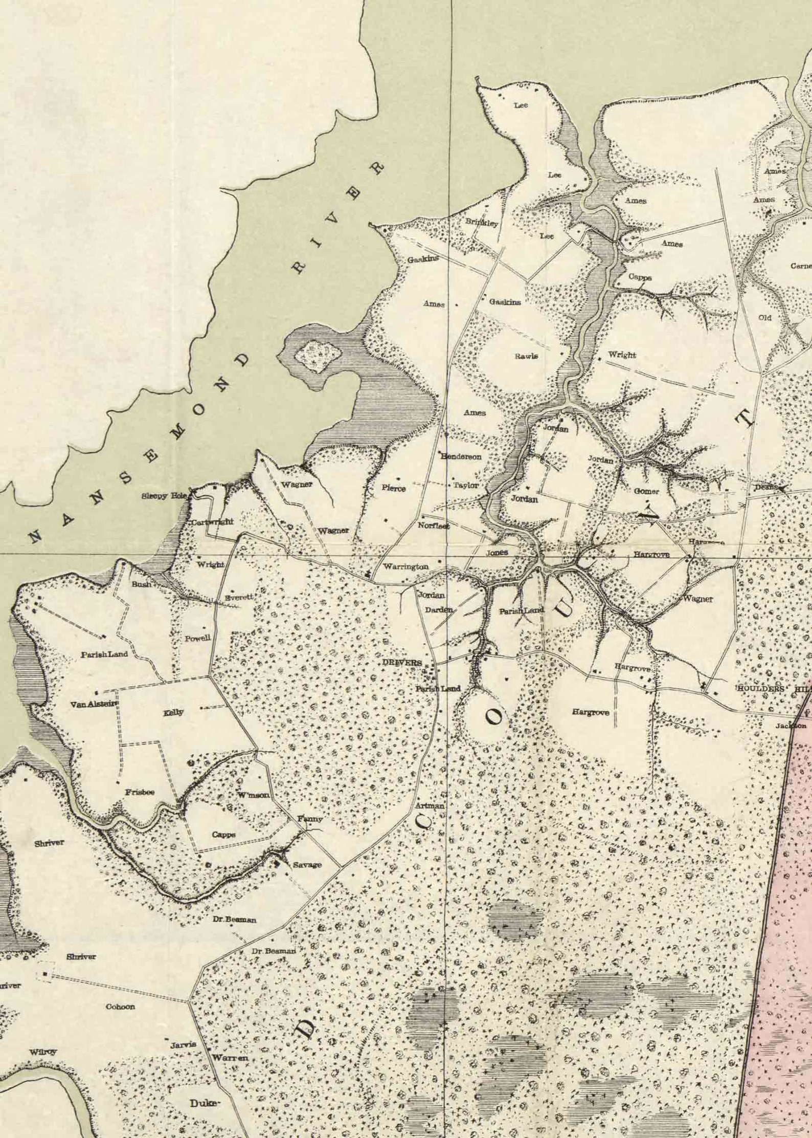 Norfolk County Virginia 1887 Old Wall Map With Homeowner Names - Etsy