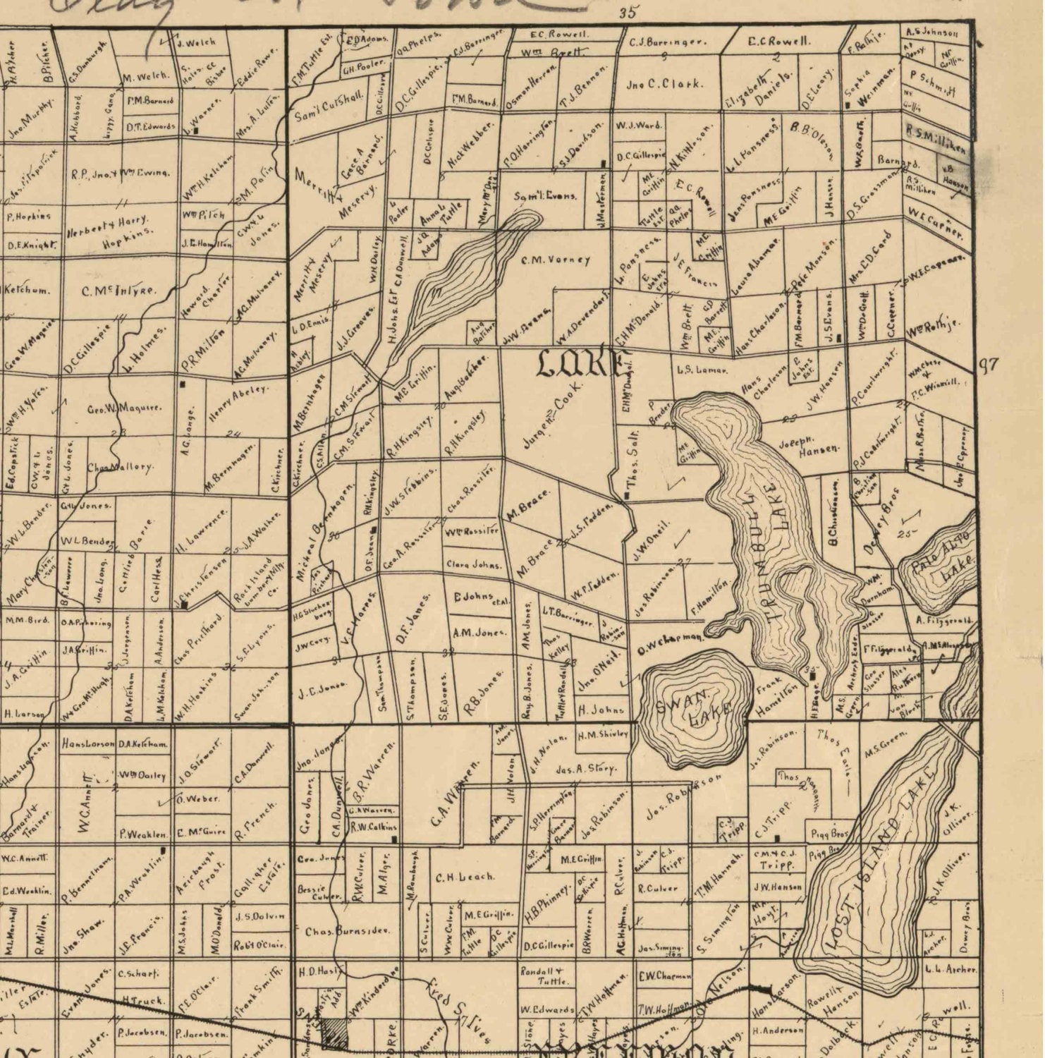 Clay County Iowa 1896 Old Wall Map With Landowner Names Farm | Etsy