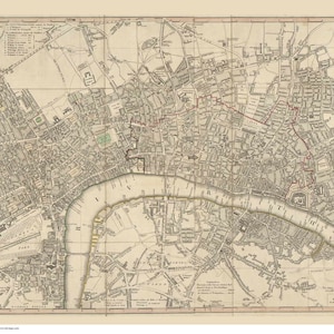 London England 1790 Old Map Reprint - Etsy