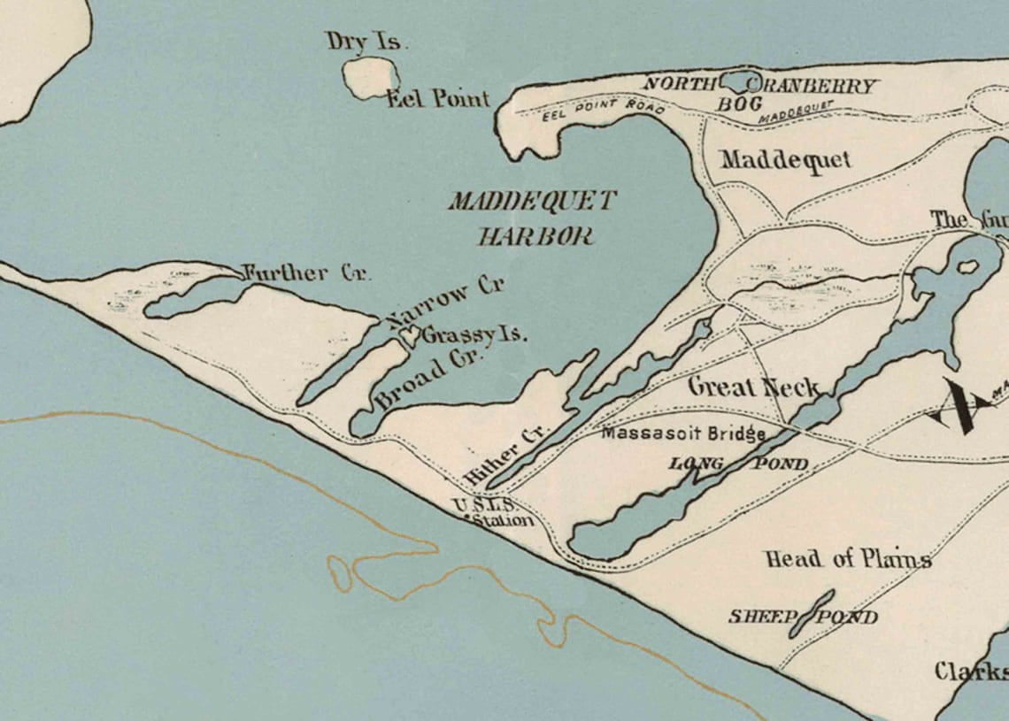 Nantucket 1891 Map by Walker - Custom Reprint 1-town - Etsy