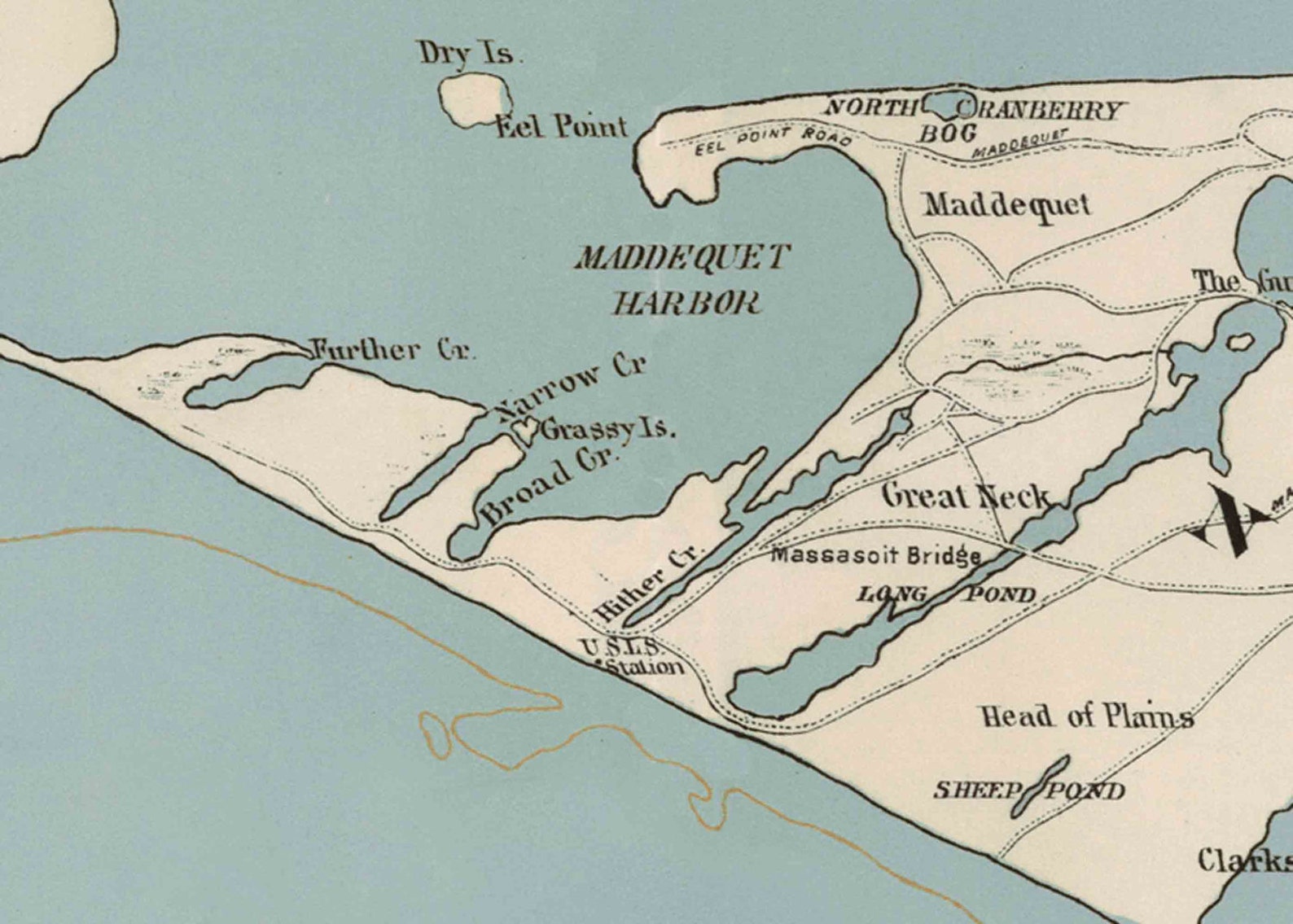 Nantucket 1891 Map by Walker Custom Reprint - Etsy