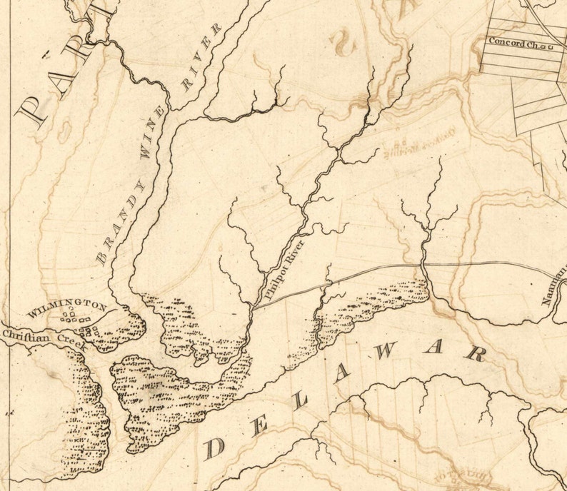 Pennsylvania Delaware River 1777 Map Revolutionary War | Etsy