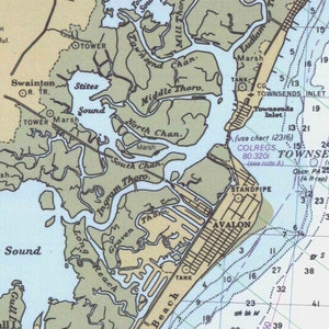 Little Egg Inlet to Hereford Light- 1984 Nautical Map Reprint - New ...