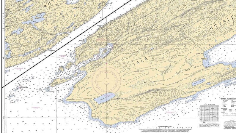 Isle Royale 2004 Lake Superior Minnesota Nautical Map - Etsy