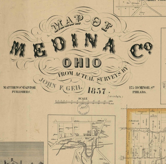 Medina County Ohio Street Map