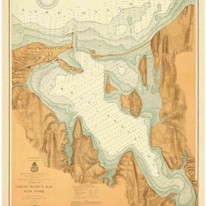 Great Sodus Bay, New York - 1902 Nautical Map - Lake Ontario - Great ...